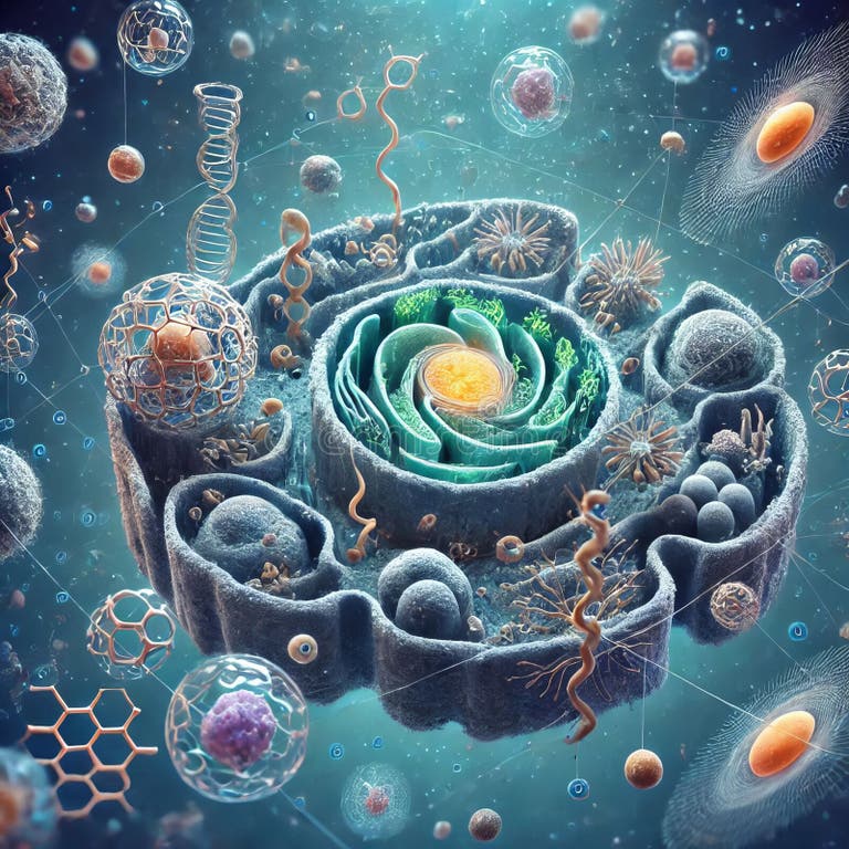 Cell Diagram a Graphical Representation of Cellular Structure an Stock ...