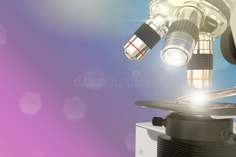 Cell Discovery Concept, Object 3D Illustration of Laboratory Electronic ...