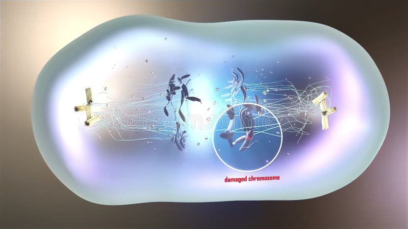 Cell Division or Cloning Cells. Stem Cells Dividing Under the ...