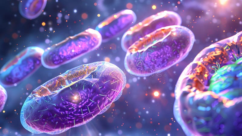 Cell Division, Detailed Illustration of Mitosis Showing. Stock ...
