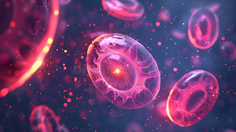 Cell Division, Detailed Illustration of Mitosis Showing. Stock ...
