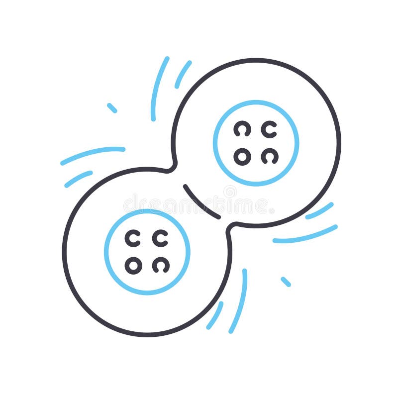 Cell Division Line Icon, Outline Symbol, Vector Illustration, Concept ...