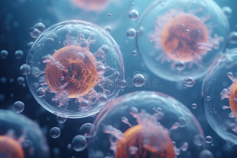 Cell Division during Mitosis Under a Microscope Stock Illustration ...