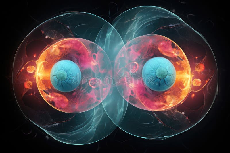 Cell Division during Mitosis Under a Microscope Stock Illustration ...