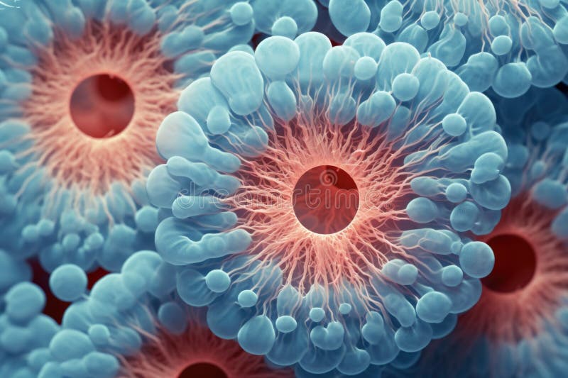 Cell Division during Mitosis Under a Microscope Stock Illustration ...