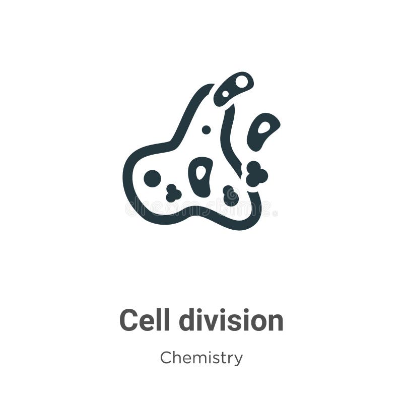 Cell Division Vector Icon on White Background. Flat Vector Cell Division Icon Symbol Sign from ...