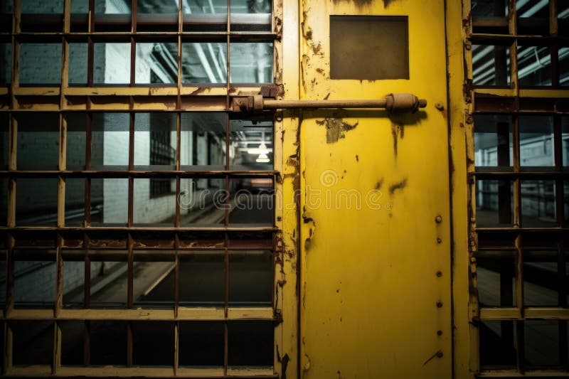 A cell door left ajar stock illustration. Illustration of justice ...