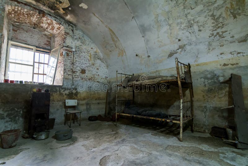 Cell in Fort 13 Jilava Jail, Romania Stock Image - Image of prison ...