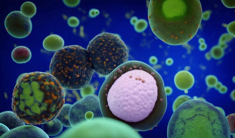 Cell Life, Abstract Scientific Illustration Stock Illustration ...