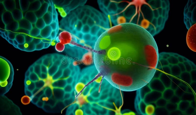 Cell Life, Abstract Scientific Illustration Stock Illustration ...