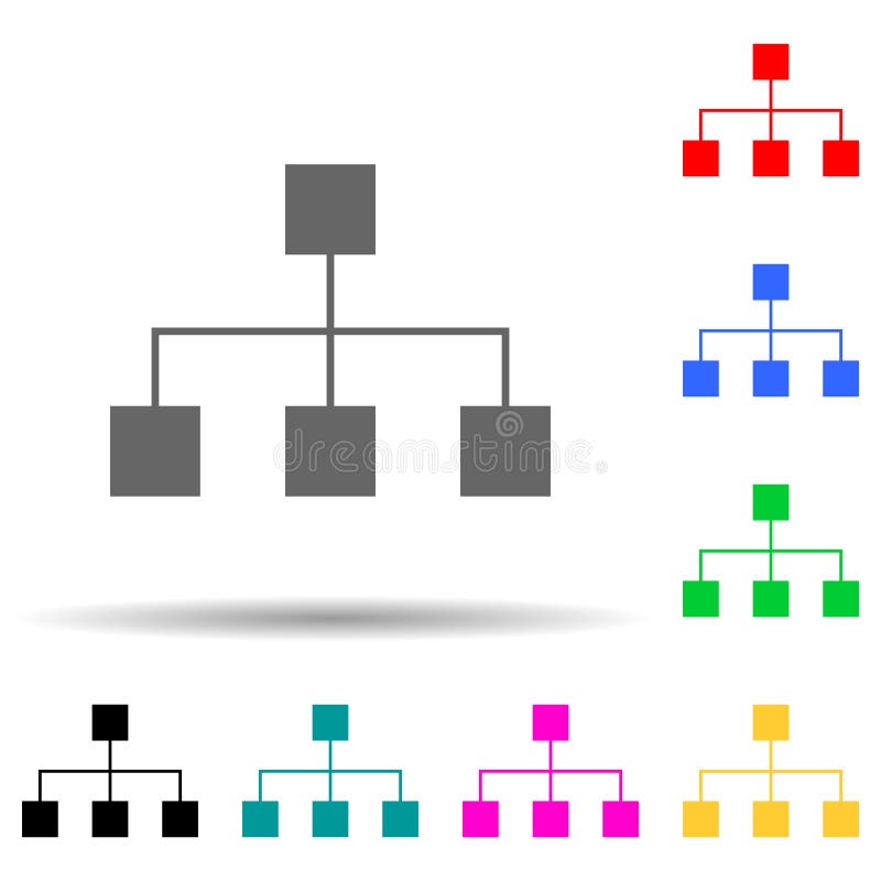 Cell Link Multi Color Style Icon. Simple Thin Line, Outline of Web ...