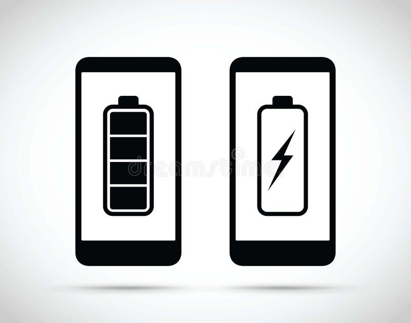 Cell Phone Battery Charging Icon Stock Illustrations – 2,841 Cell Phone ...