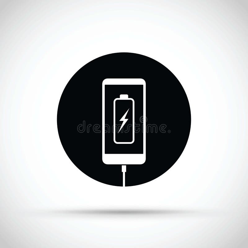 Cell Mobile Phone Battery Charging Icon Stock Vector - Illustration of ...