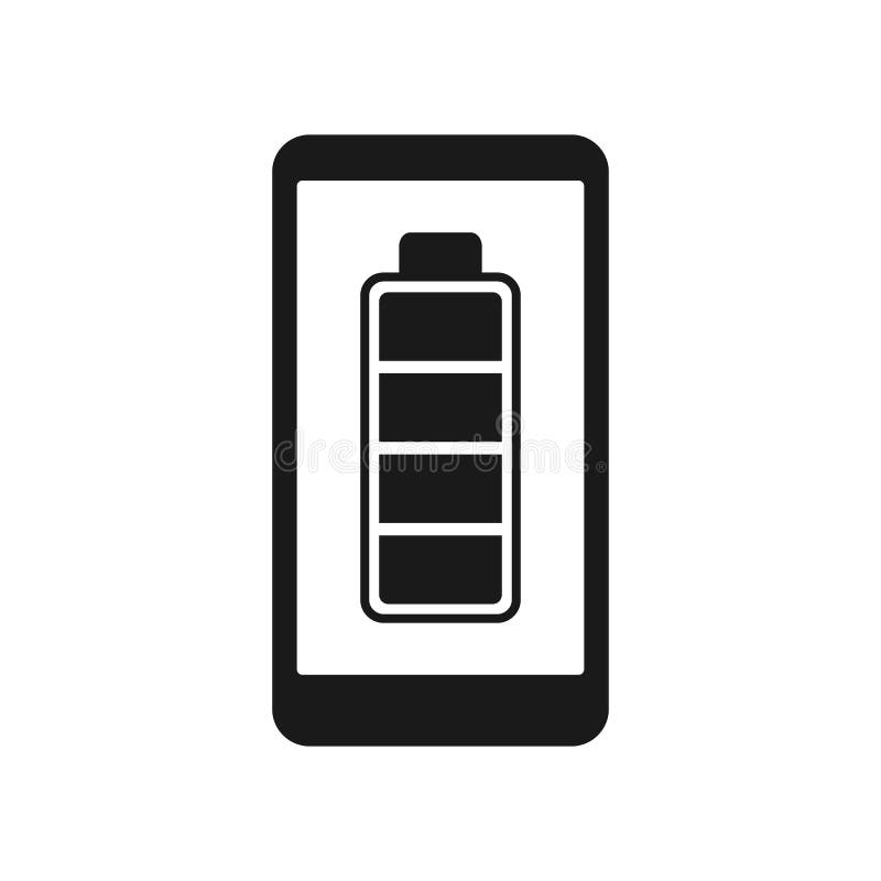 Cell Mobile Phone Battery Charging Vector Illustration Stock Vector ...