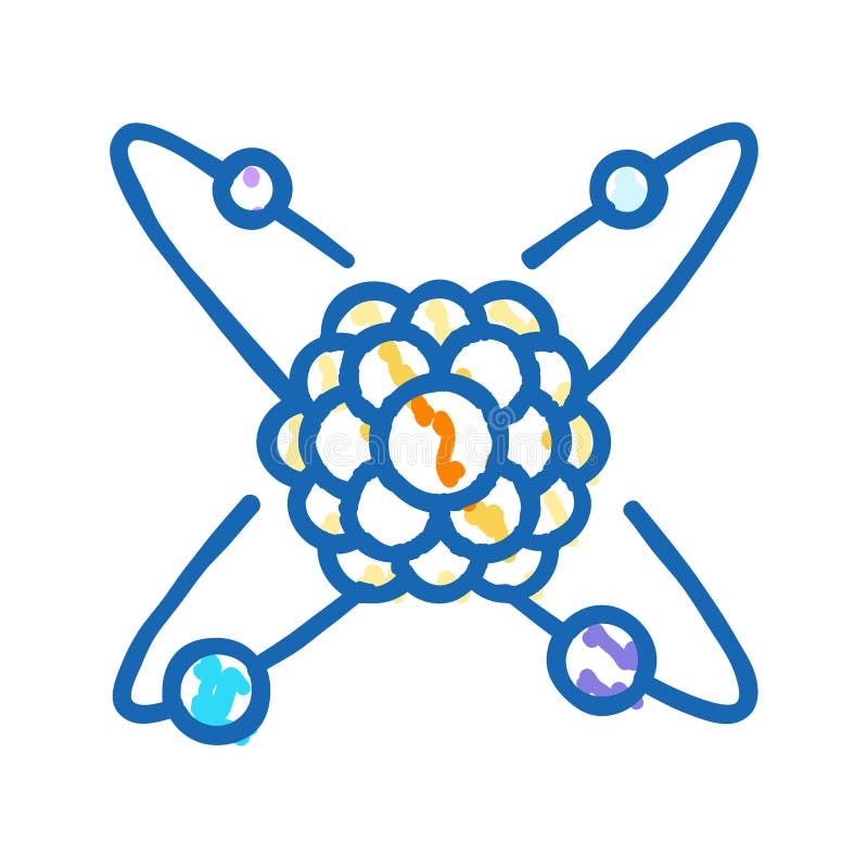 Cell Molecular Structure Icon Doodle Illustration Stock Vector ...