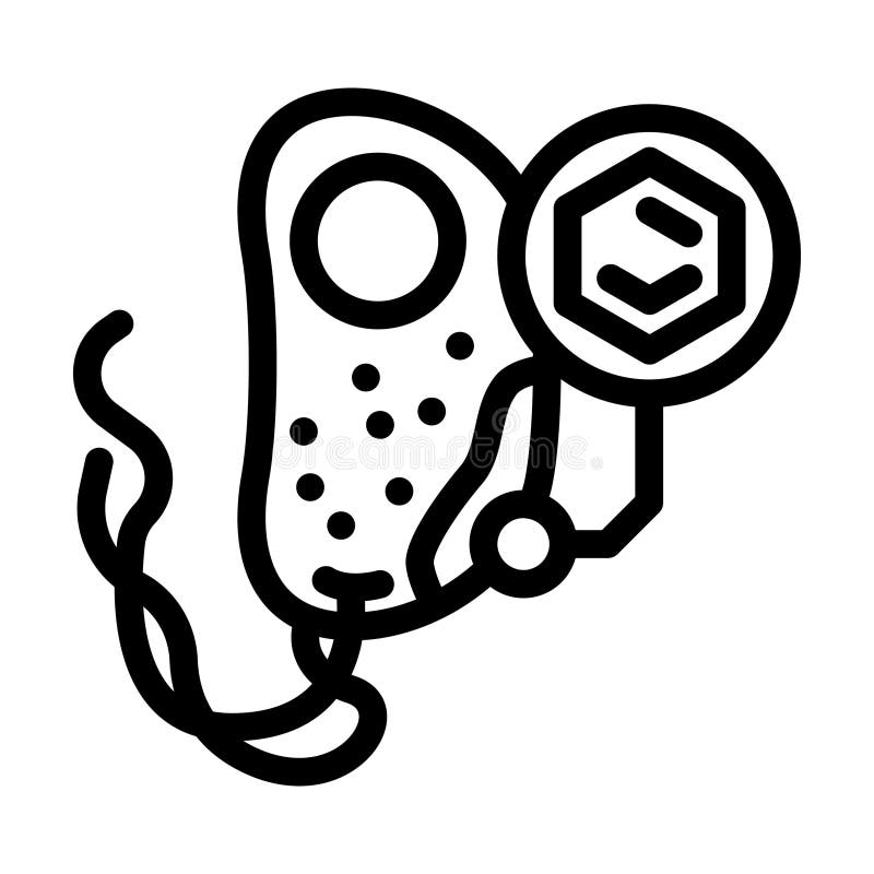 Cell Molecular Structure Line Icon Vector Illustration Stock Vector ...