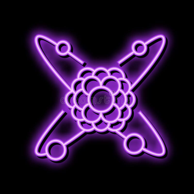 Cell Molecular Structure Neon Glow Icon Illustration Stock Vector ...