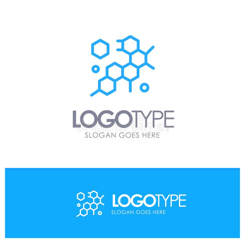 Cell, Molecule, Science Blue OutLine Logo with Place for Tagline Stock ...