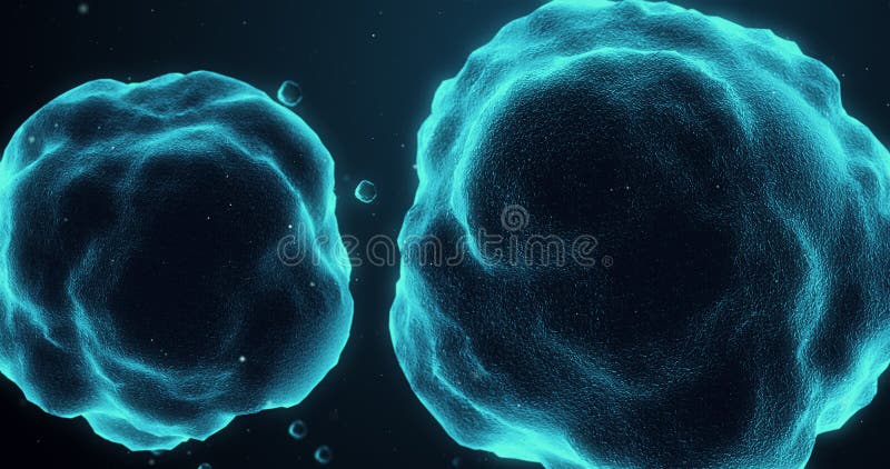 Organic Cells Moving in Human Tissue, Microscopic View Stock ...