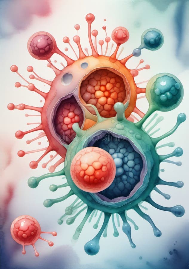 A Cell with Multiple Cells Inside. Generative AI Stock Illustration ...
