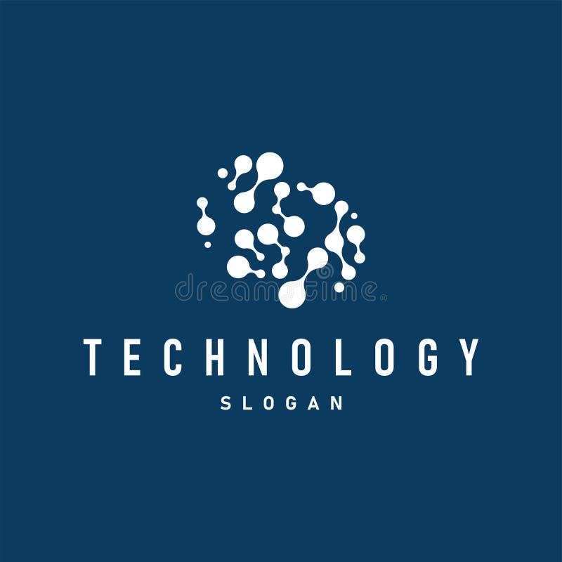 Cell Neuron Technology Logo Design Illustration Data Simple Abstract Modern Template Brand ...