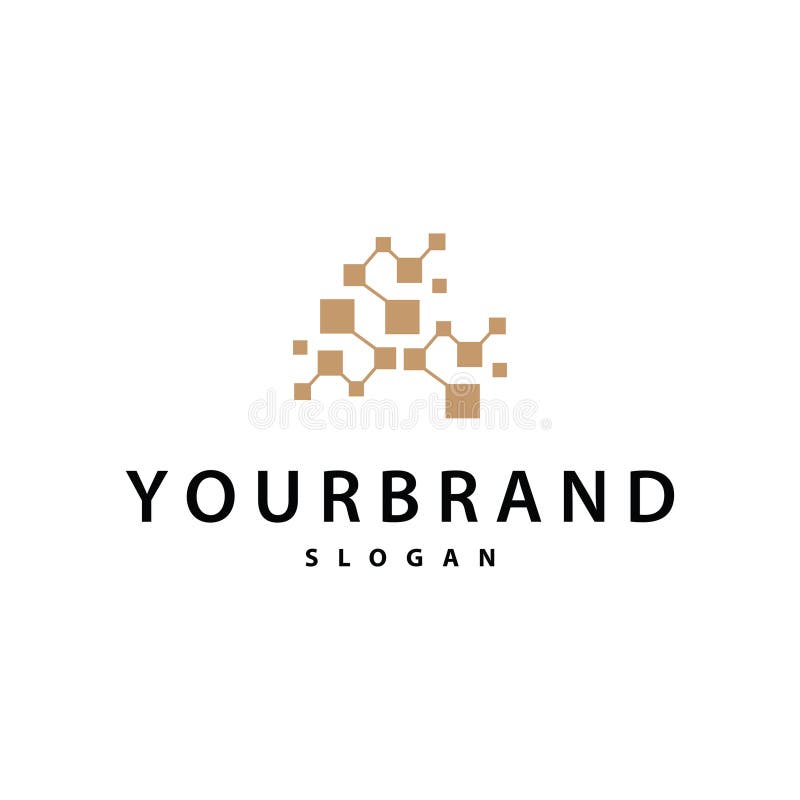 Cell Neuron Technology Logo Design Illustration Data Simple Abstract Modern Template Brand ...