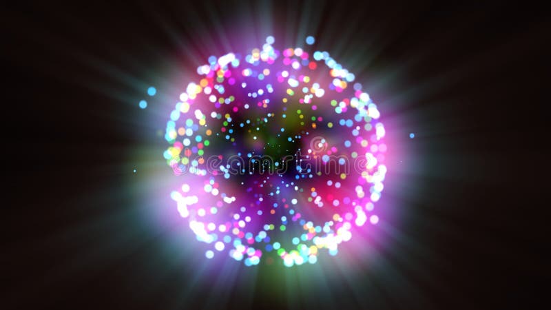 Cell Particle Light Ray, Illustration Render Stock Illustration ...