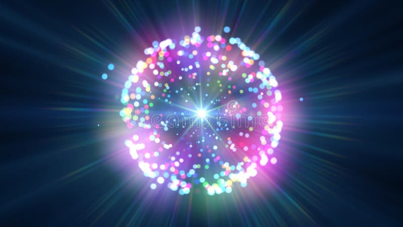 Cell Particle Light Ray, Illustration Render Stock Illustration ...