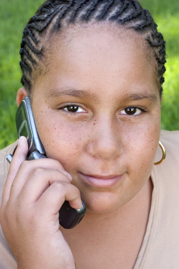 Cell Phone stock image. Image of cell, girl, phone, smiling - 1007755