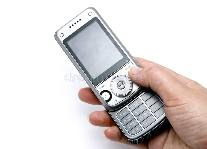 Cellular Telephone in Hand stock image. Image of male, hand - 343115