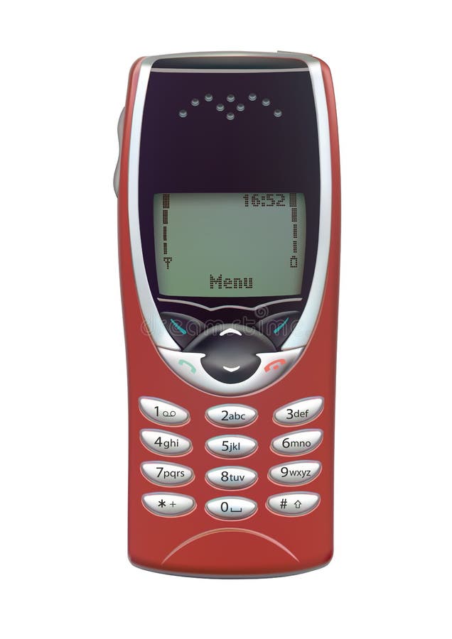 Phone Nokia 3310 Vintage Pattern Stock Vector Illustration Of