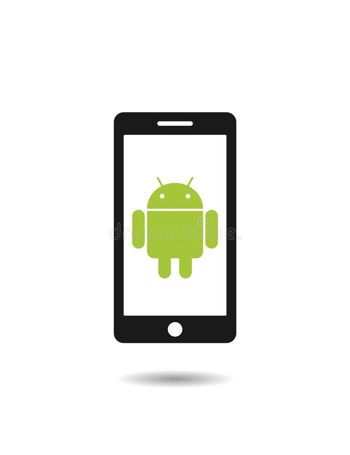 Android Mobile Phone Icon with Social Media Icons Editorial Photography ...