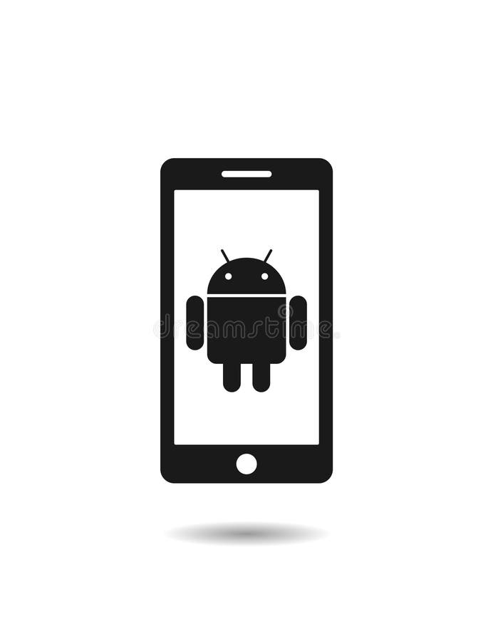 Android Mobile Phone Icon with Social Media Icons Editorial Photography ...