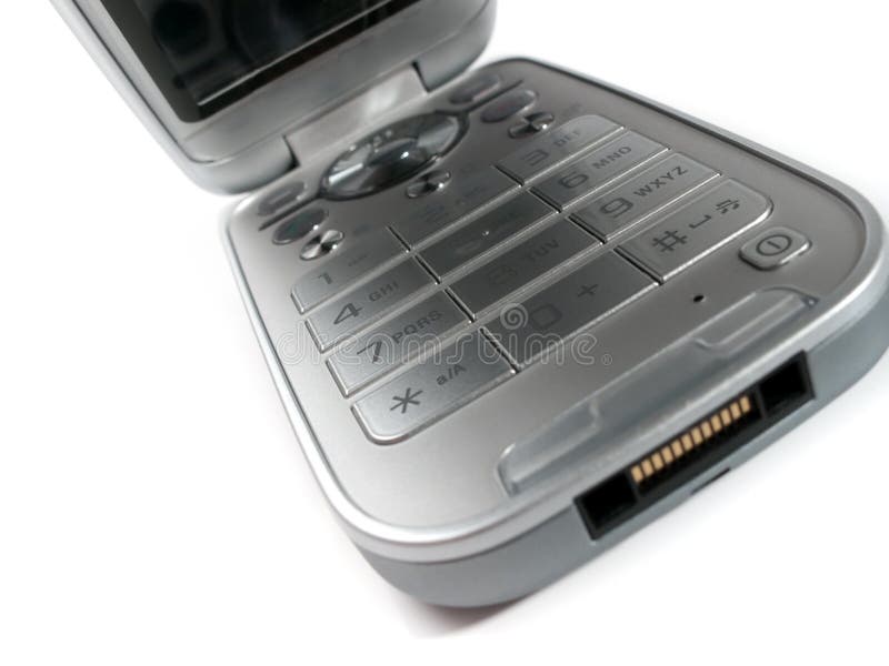 Open angle cell phone stock image. Image of charge, silver - 1940853