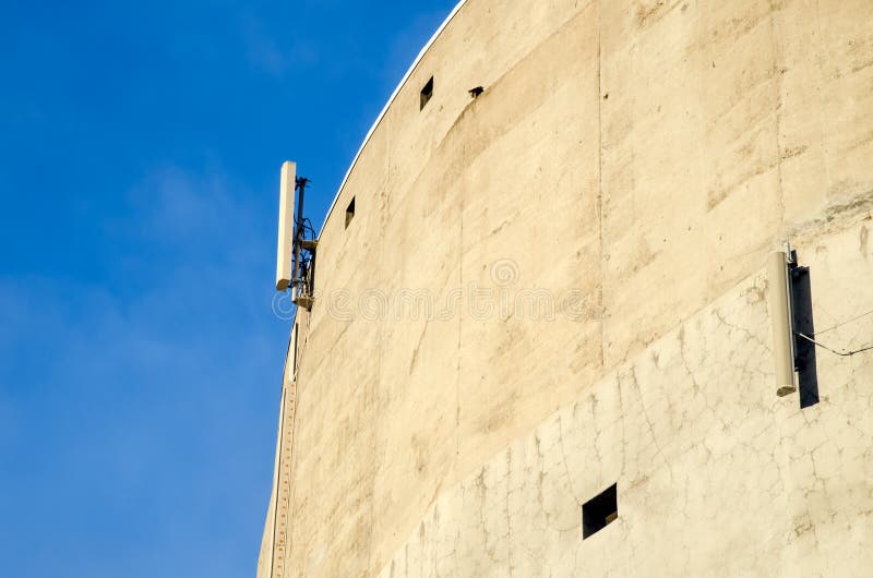 Cell Phone Antenna on Building Stock Image - Image of roof, cell: 24032627