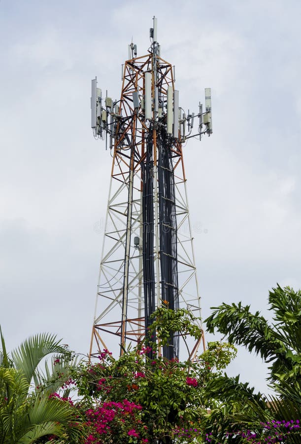 Cell phone antenna stock photo. Image of tower, signal - 53585284