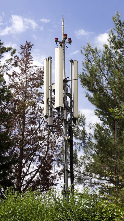 Cell phone antenna tower. stock image. Image of repeater - 38469449