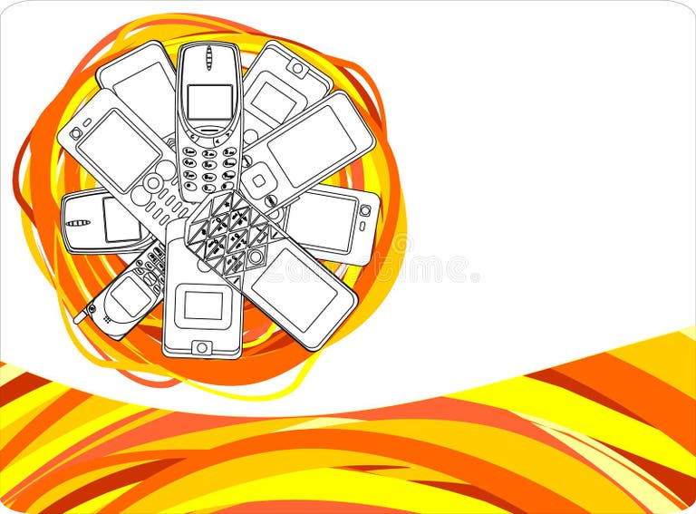 Cell phone autumn.cdr stock vector. Illustration of color - 6420139