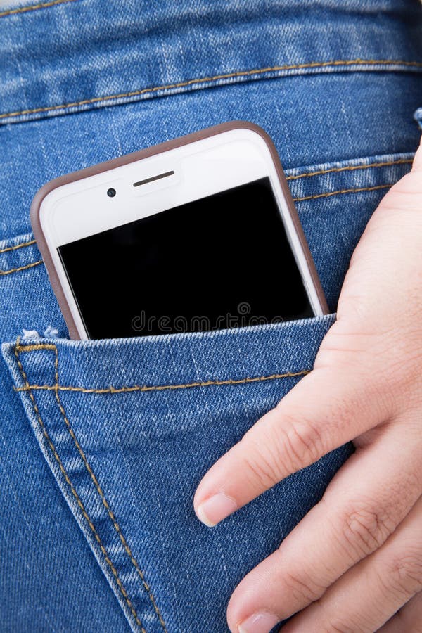 Cell Phone in Back Pocket of Girl S Jeans Stock Photo - Image of ...