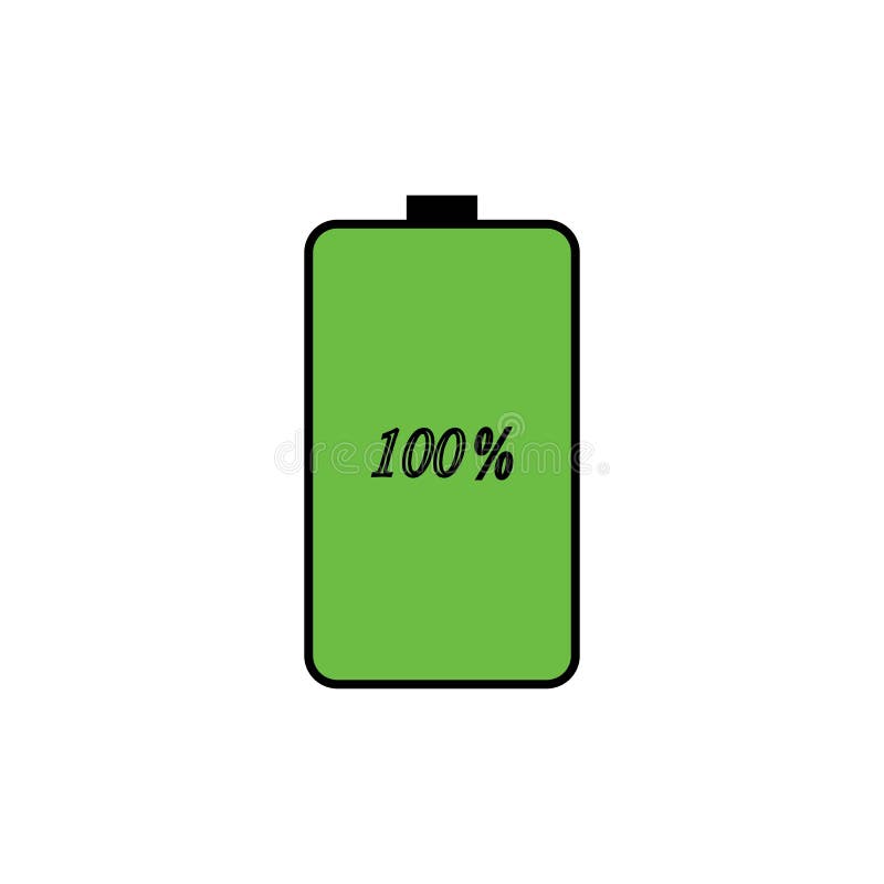Cell Phone Battery Icon Logo Vector Design Stock Vector - Illustration ...