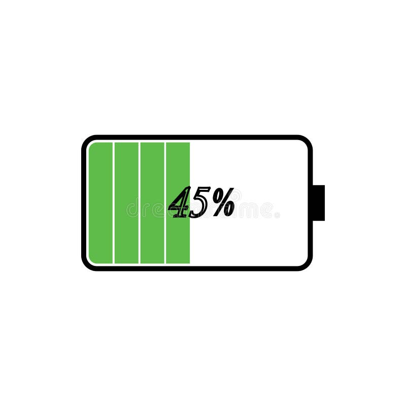 Cell Phone Battery Icon Logo Vector Design Stock Vector - Illustration ...