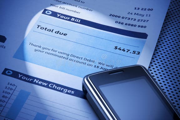 Cell Phone Bill stock photo. Image of payments, monthly - 19750716