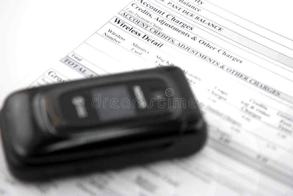 Cell phone bill stock image. Image of cell, bill, accounting - 4154033
