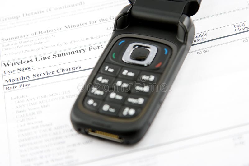 Cell Phone Bill stock photo. Image of payments, monthly - 19750716