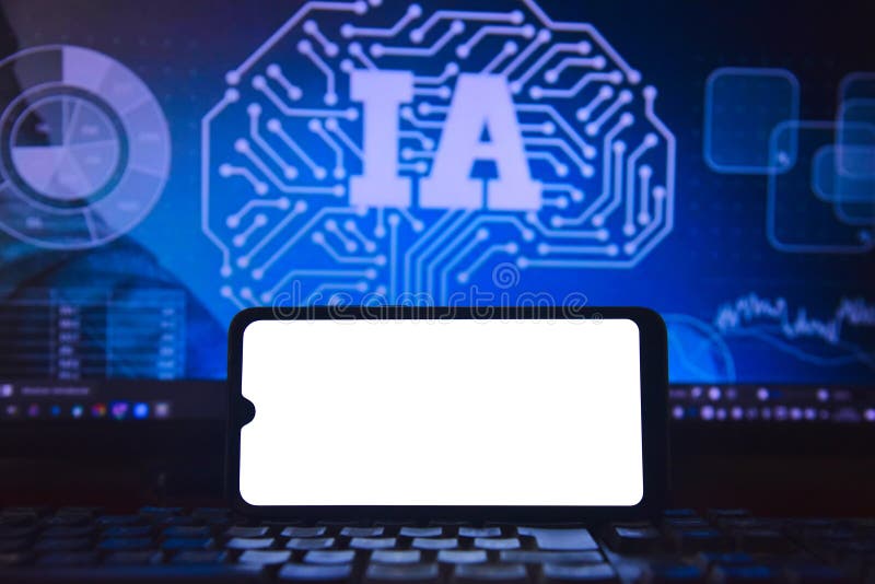 Cell Phone with Blank Screen To Fill in Horizontal Orientation, with an ...