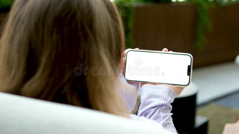Cell Phone Blank White Screen Mockup.hand Holding Texting Using Mobile ...