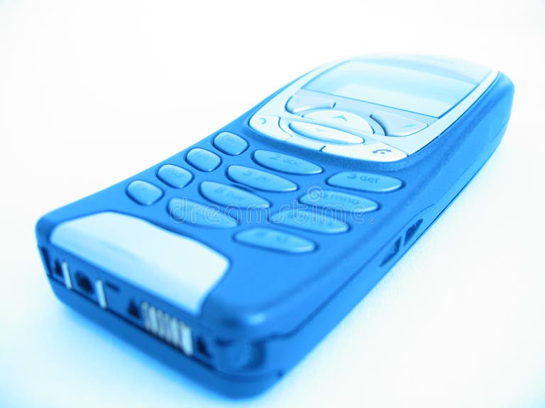 Cell Phone in blue Shine stock photo. Image of mobiles, network - 17170
