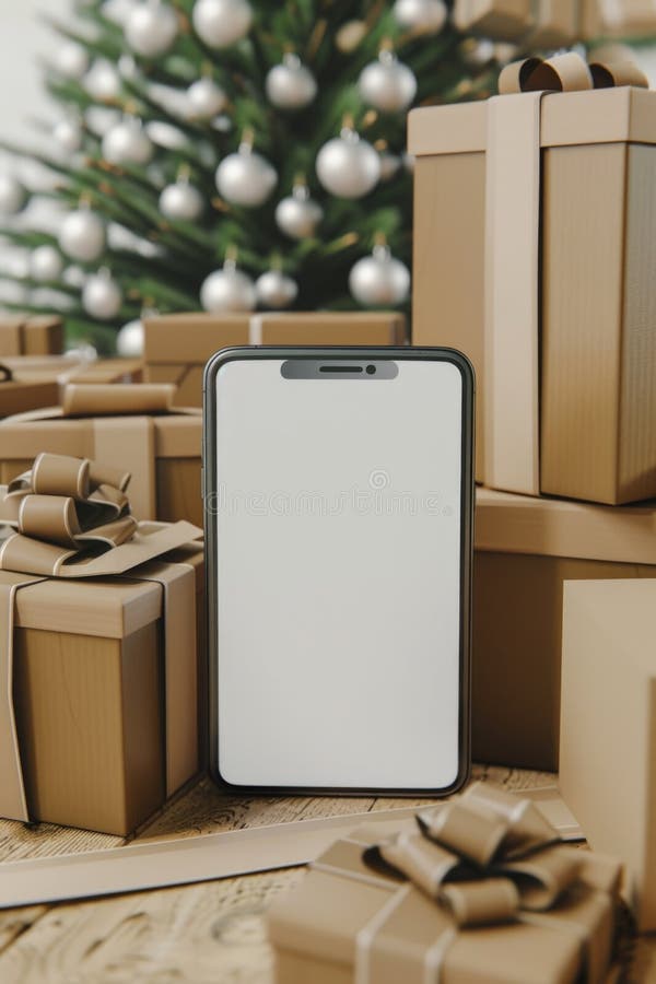 Cell Phone on Box Pile stock photo. Image of living - 383869806