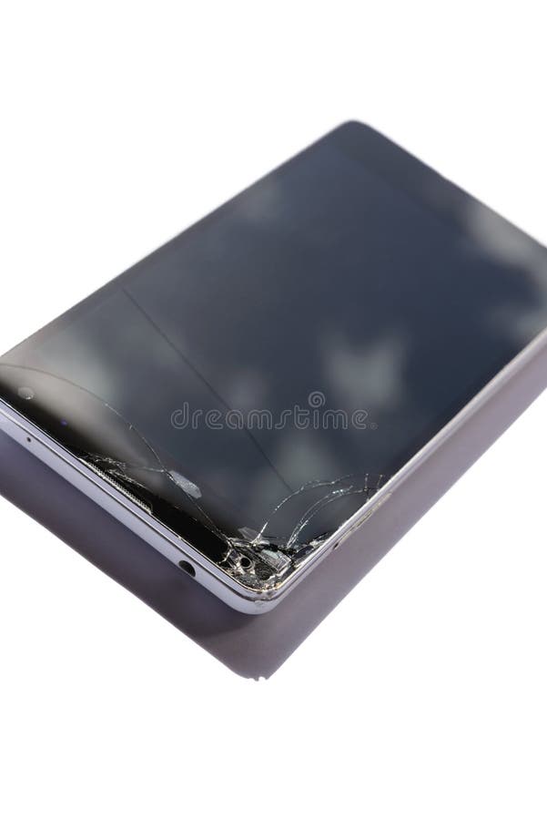 Cell Phone with Broken Screen Stock Photo - Image of mobile, smashed ...