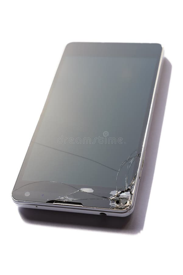 Cell Phone with Broken Screen Stock Image - Image of equipment ...